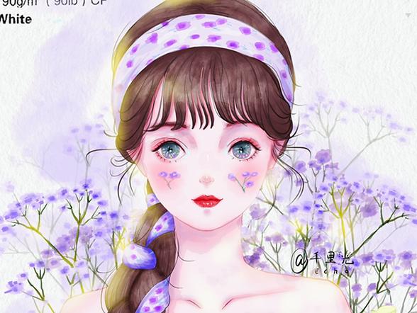 满天星漫画女孩儿图标