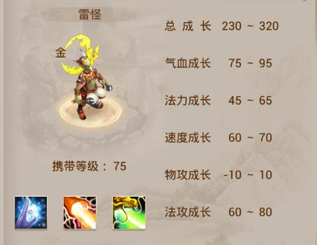 问道手游雷怪强化表图标