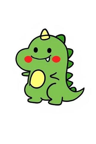卡通可爱恐龙头图片截图