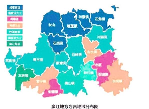 廉江市区域分布图