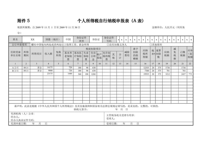 个人所得税申报表模板下载图标