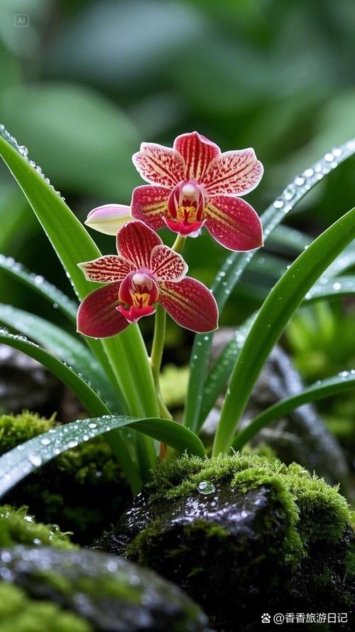 雨露花卉图片