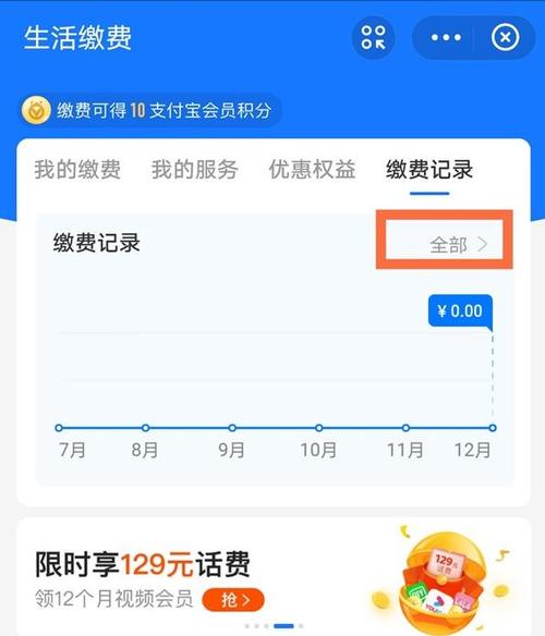 支付宝查电费账单图标