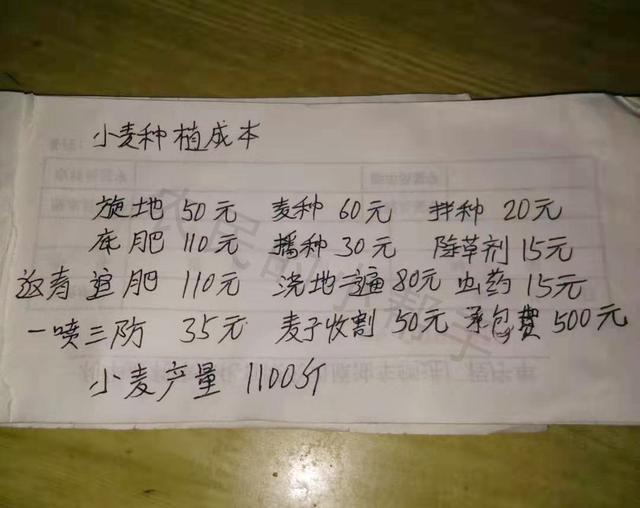 一亩麦子成本计算方法图标