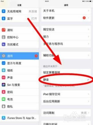 ipad静音设置步骤图标