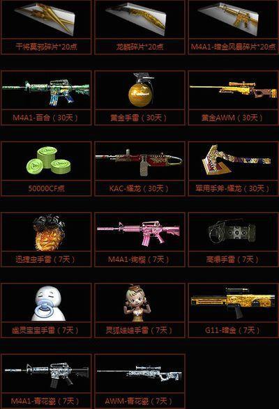 cf英雄武器碎片兑换图标
