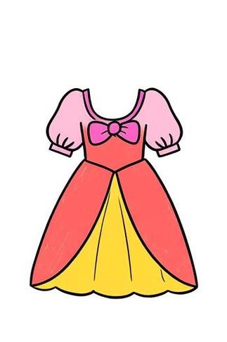 晚礼服公主裙画图标
