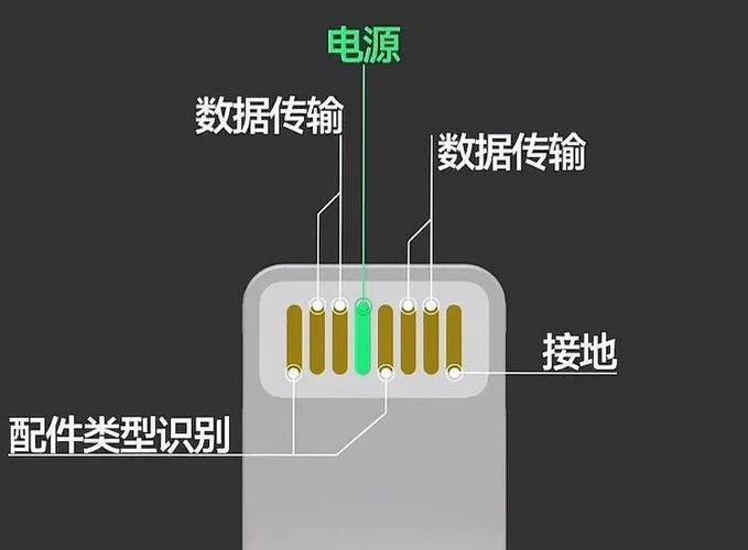 苹果充电口的八个触点图标