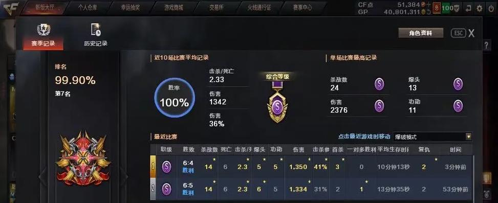 cf怎么看战绩图标