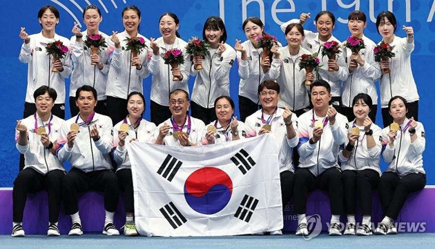 韩国队获得亚运会金牌的情况图标