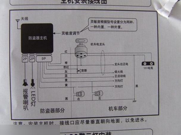 台铃防盗器接线图