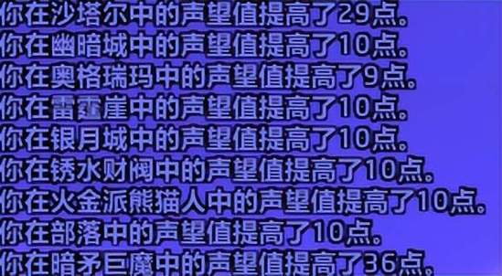 魔兽100个声望崇拜统计图标