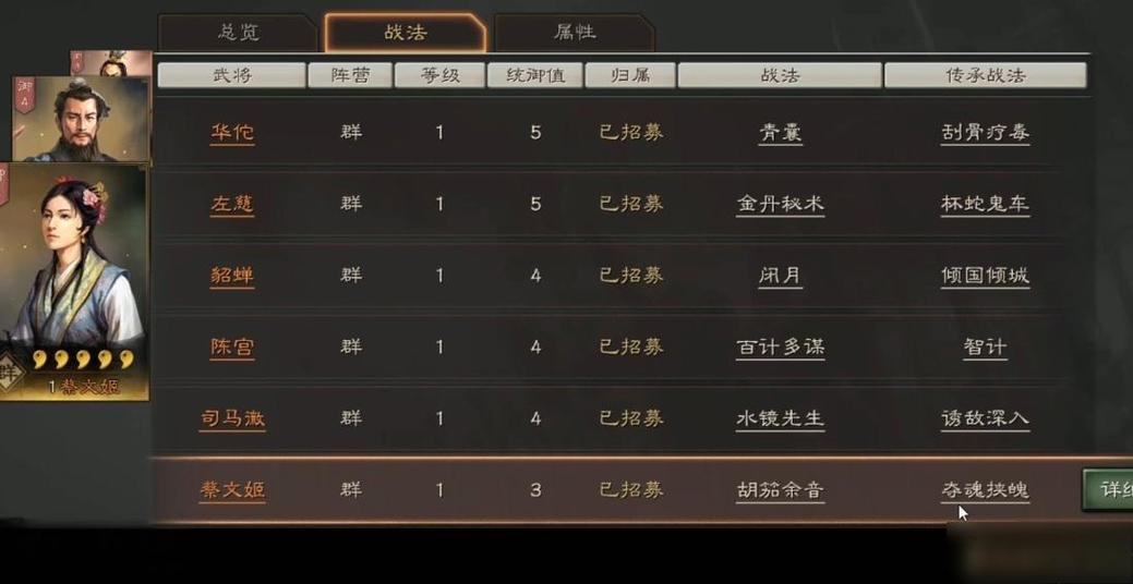 太史慈的阵容类型