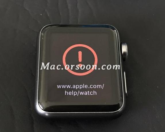 applewatch出现感叹号图标