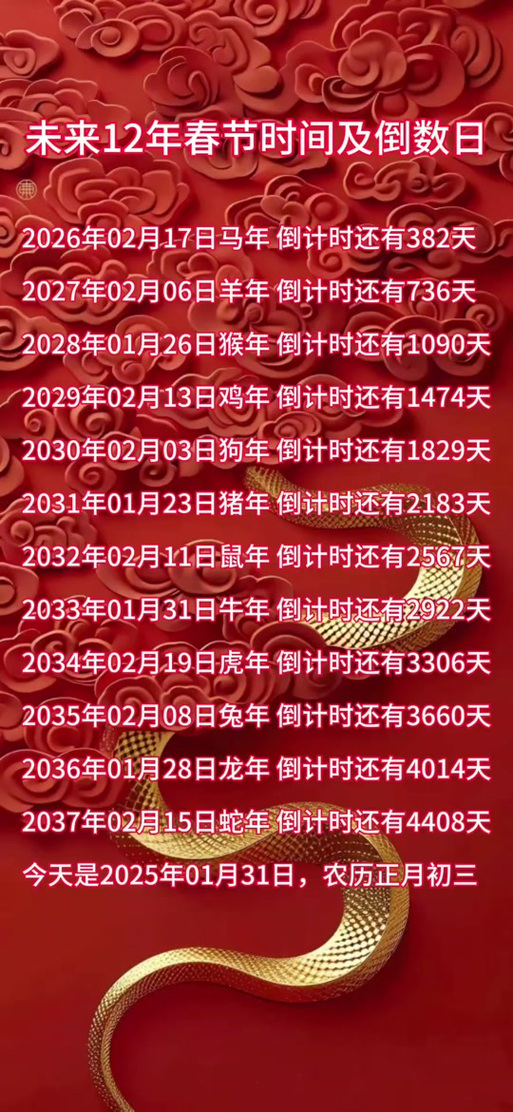 过年还有多少天2026倒计时图标