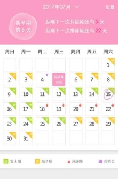 大姨妈日期计算器图标