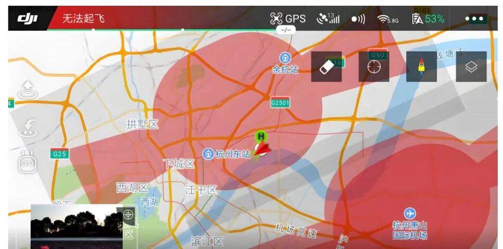 大疆无人机禁飞区地图图标