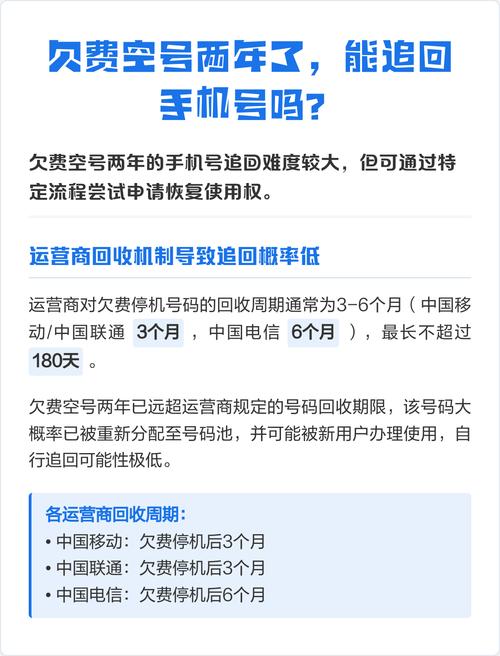 手机号欠费一年了还可以要回来吗截图