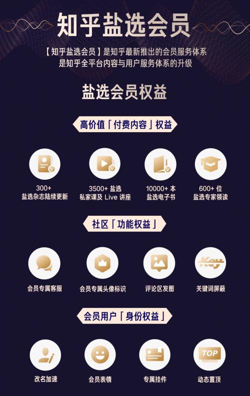 知乎会员和盐选会员的区别图标