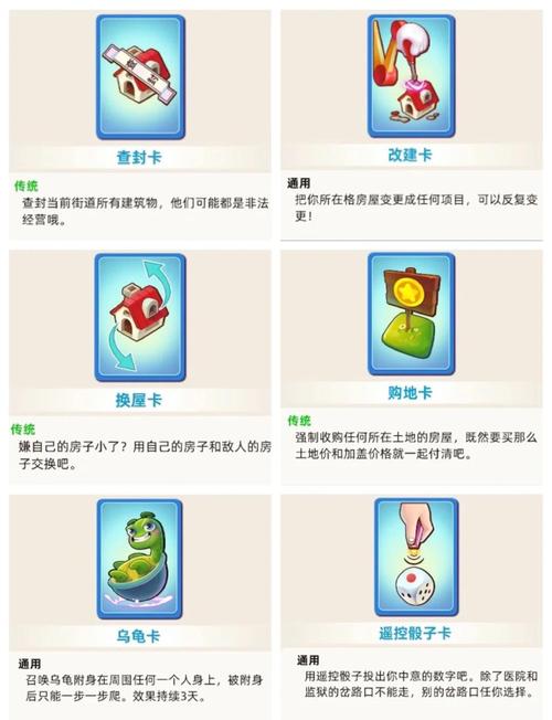 大富翁8各种游戏卡片介绍图标