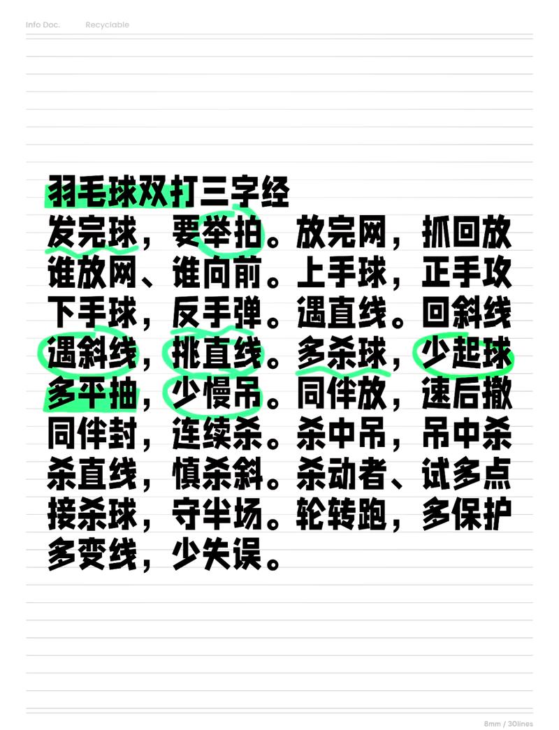 混合双打口诀顺口溜图标