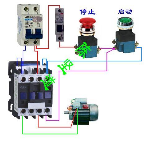 220v接触器接线图图标