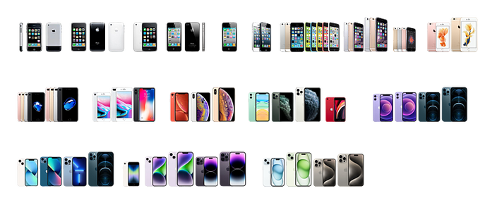 历代iphone型号大全图标