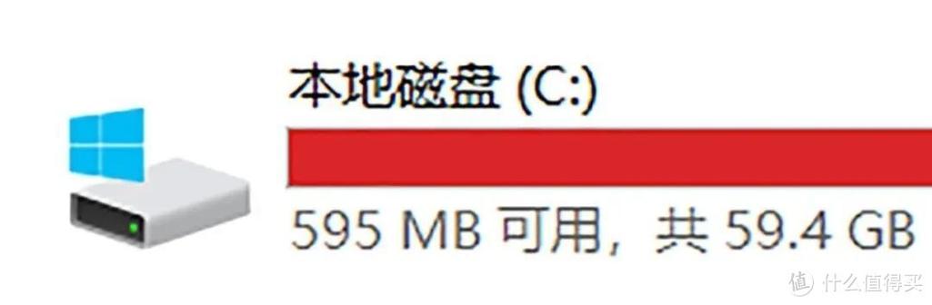 c盘变红了并没有装满图标
