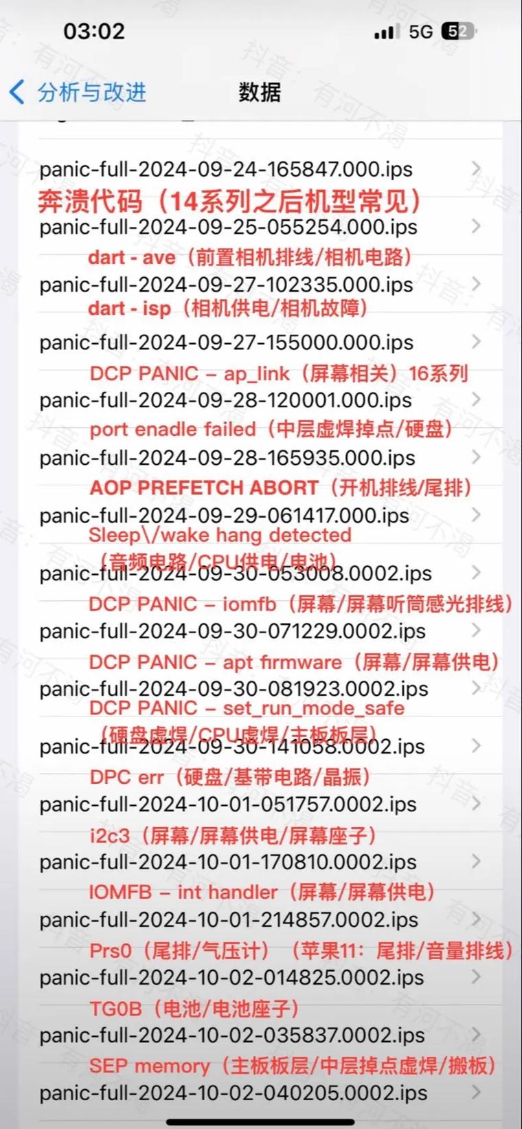 苹果panic和resetcounter截图