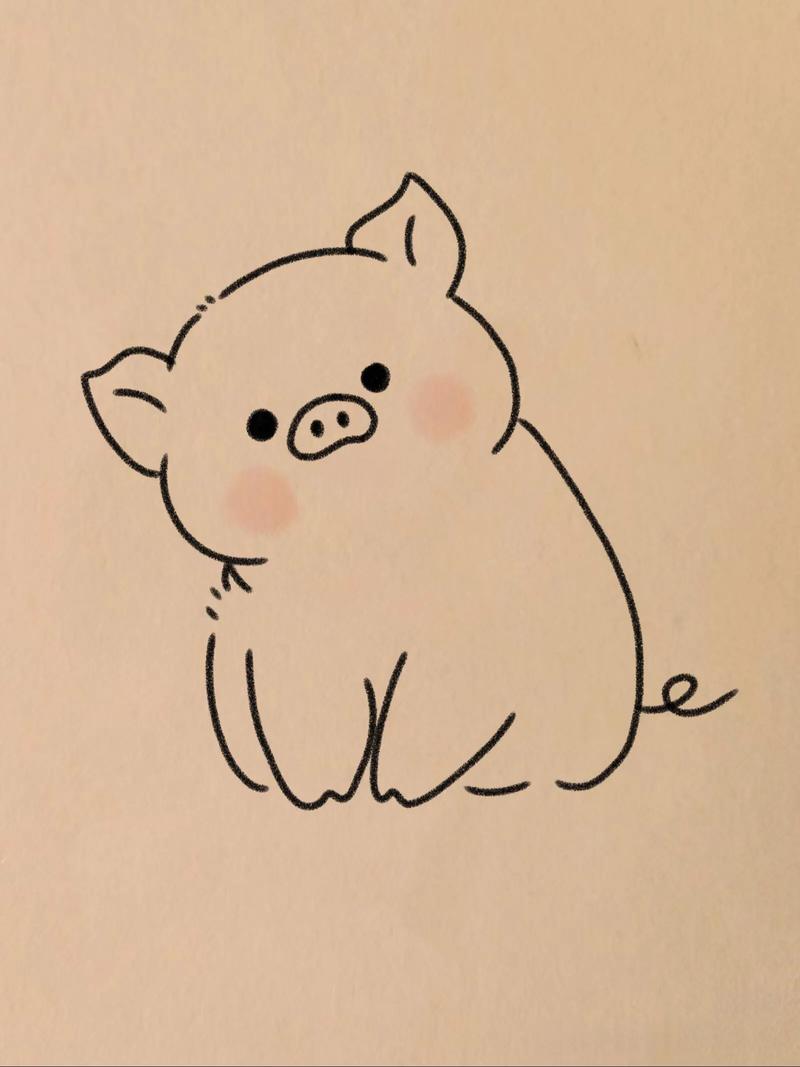 萌猪一笔完图标