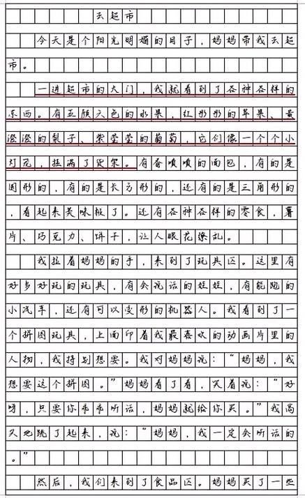 小学生作文逛超市300字图标