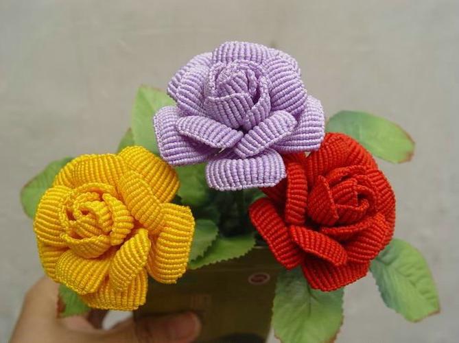 6个花瓣玫瑰花的钩法图标