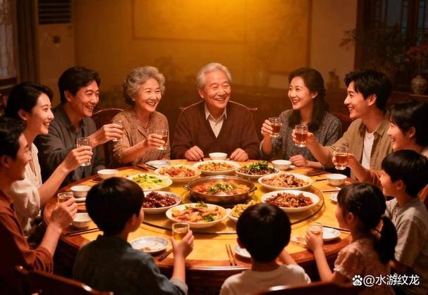 一家人团聚在一起吃饭的句子图标