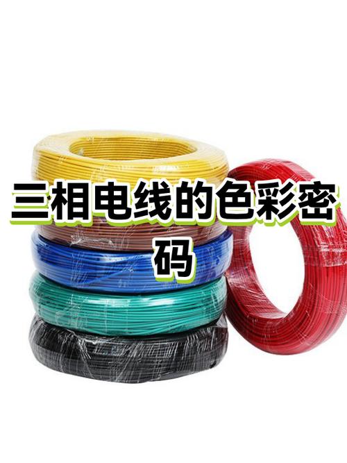 蓝色 棕色 黄绿色 电线图标