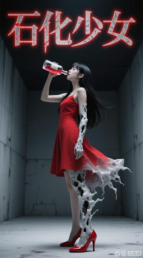 少女石化石像截图