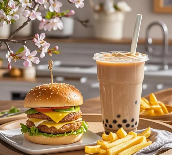 汉堡和奶茶玩万能钻石图标