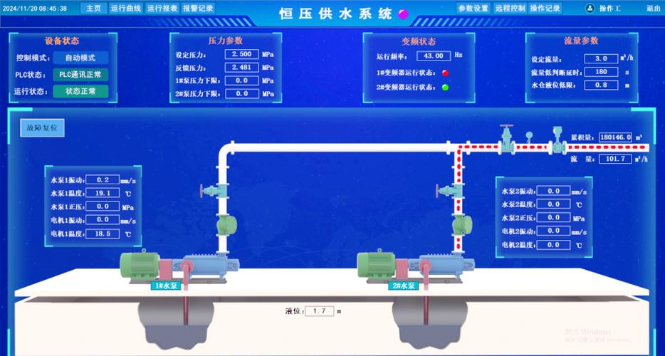 农村水井自动供水系统图标