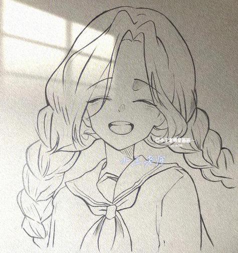少女素描画图片全身图标