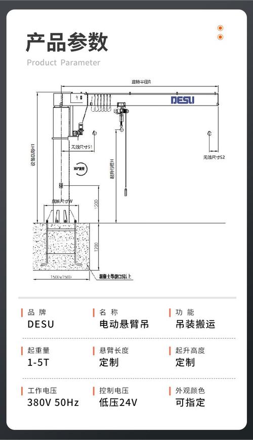旋臂吊旋转部分结构图解截图