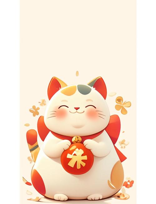 招财猫屏保图片手机壁纸高清截图