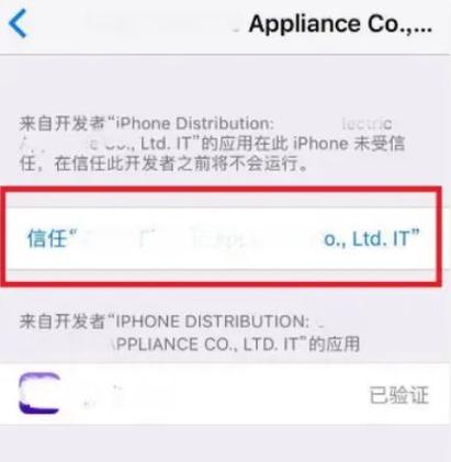 苹果已经信任了还要验证图标