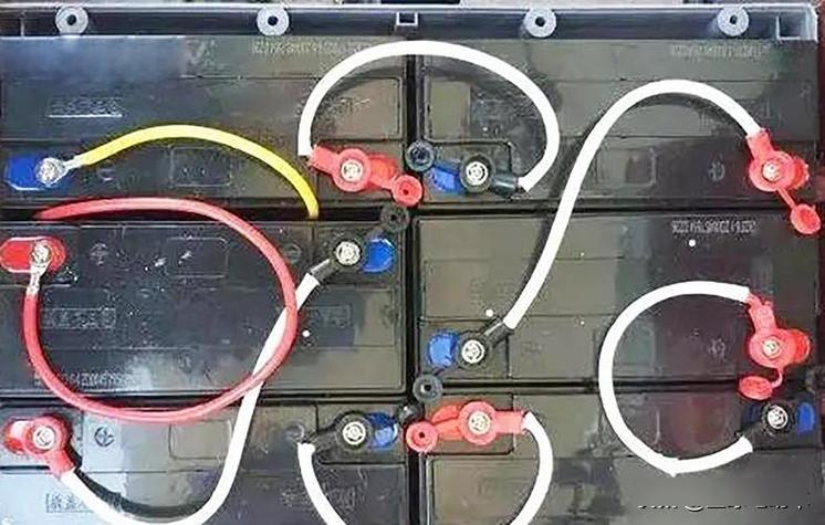 电瓶车6个电瓶接线图图标