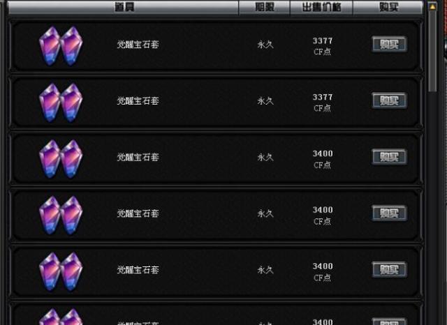 cf觉醒宝石怎么用图标
