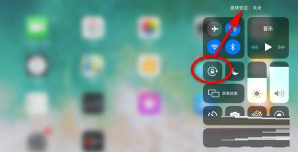ipadair3锁定屏幕旋转图标