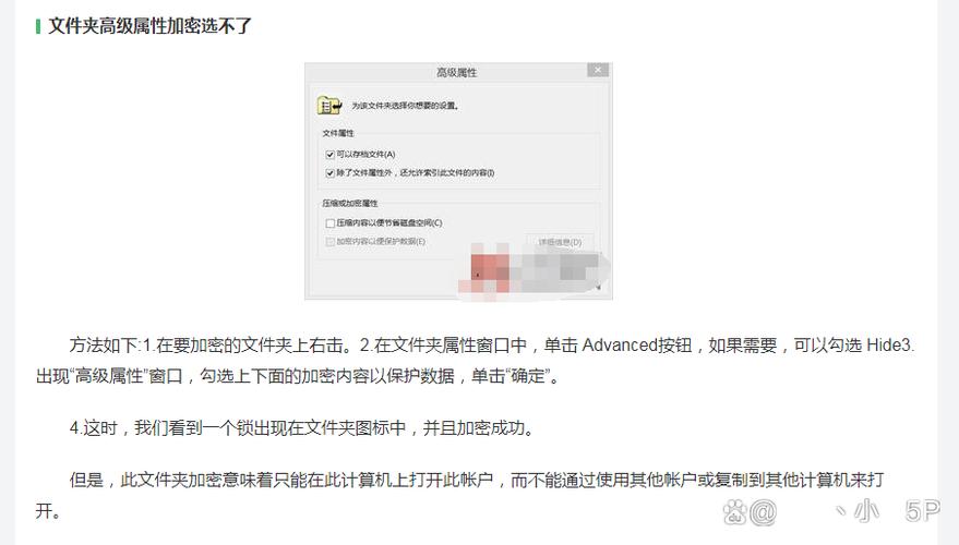 文件加密选项无法勾选图标