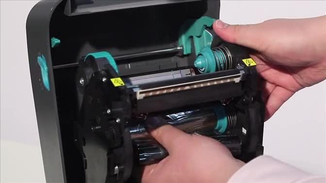 斑马打印机碳带安装视频截图