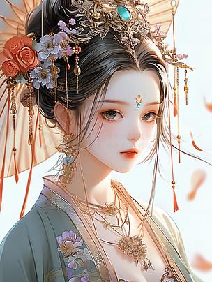 古装动漫女头饰图标