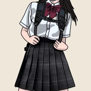 jk女孩头像漫画图标