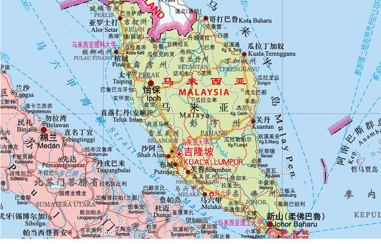 马来西亚导航地图中文版图标