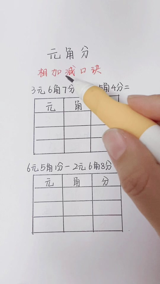 元角分专项训练题图标